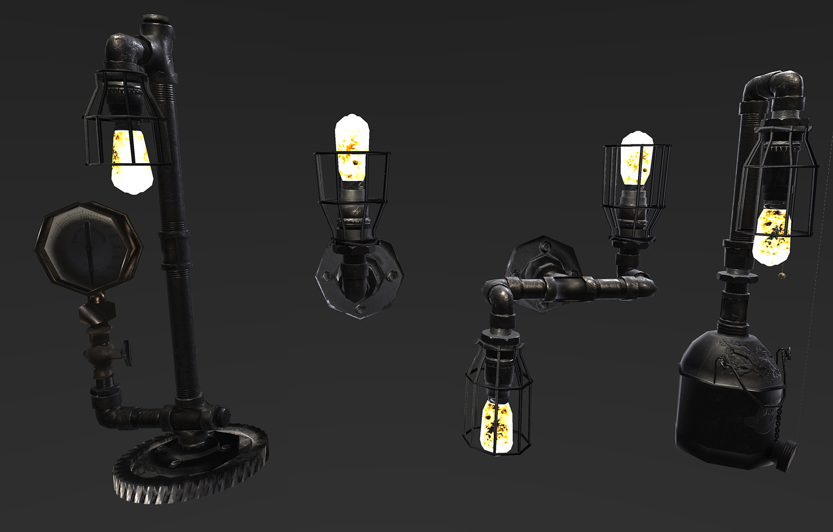 ArtStation - SteamPunk Lights Collection For Unity | Resources