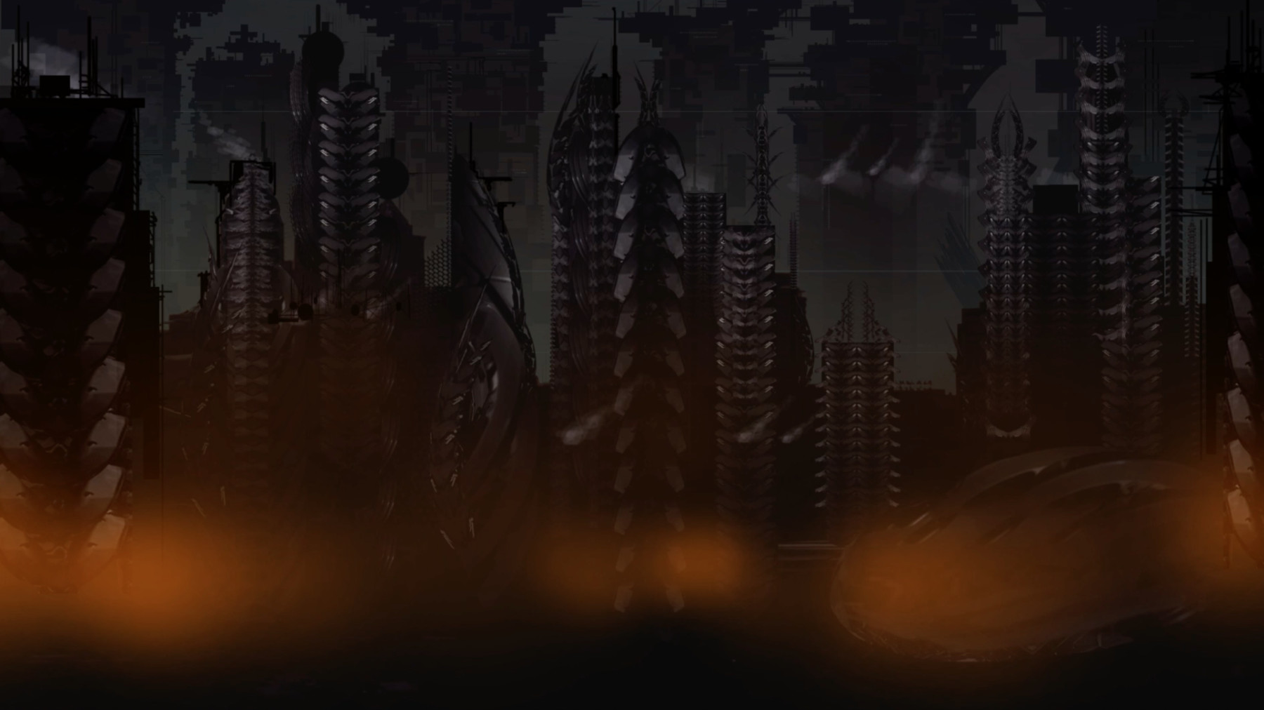 ArtStation - LAYERED PSD File of SCI-FI Alien Cityscape Concept Matte ...