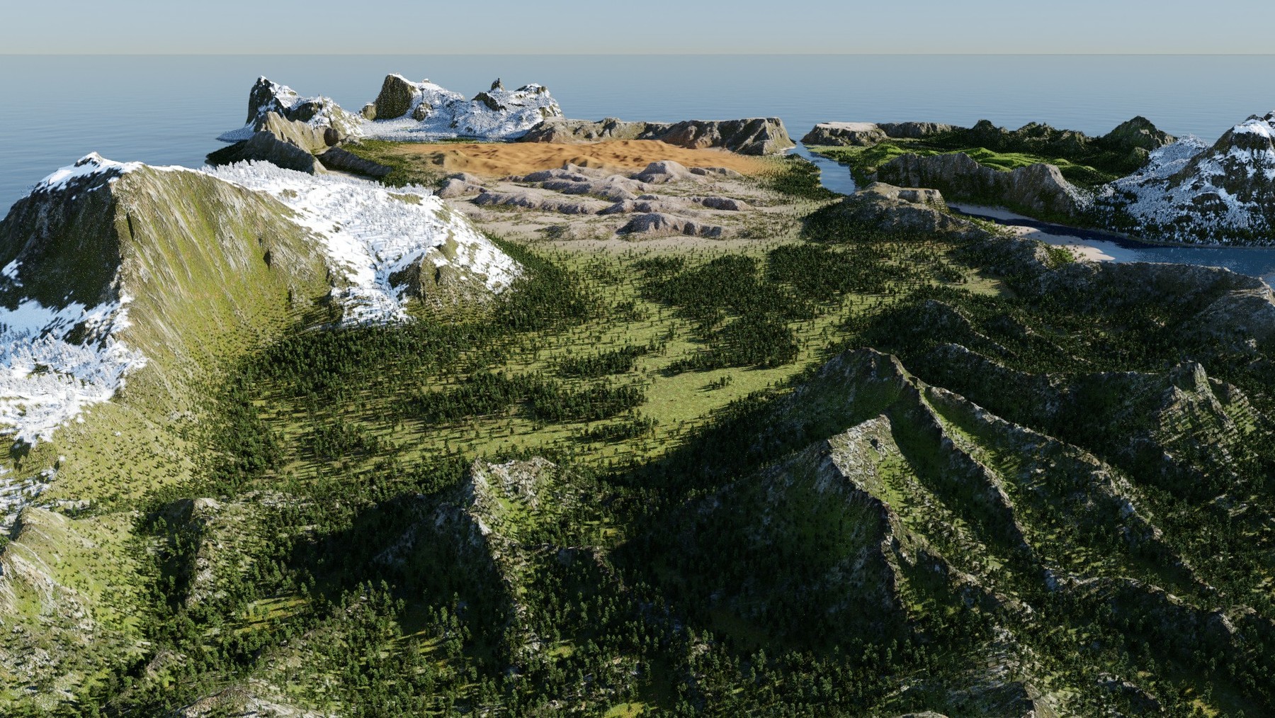 ArtStation - Map001 biomes in Blender | Game Assets