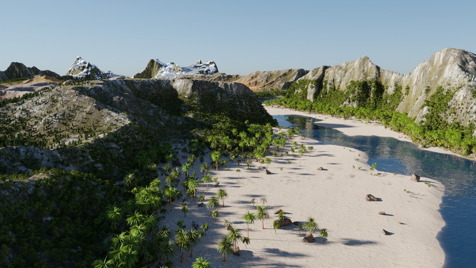 ArtStation - Map001 biomes in Blender | Game Assets