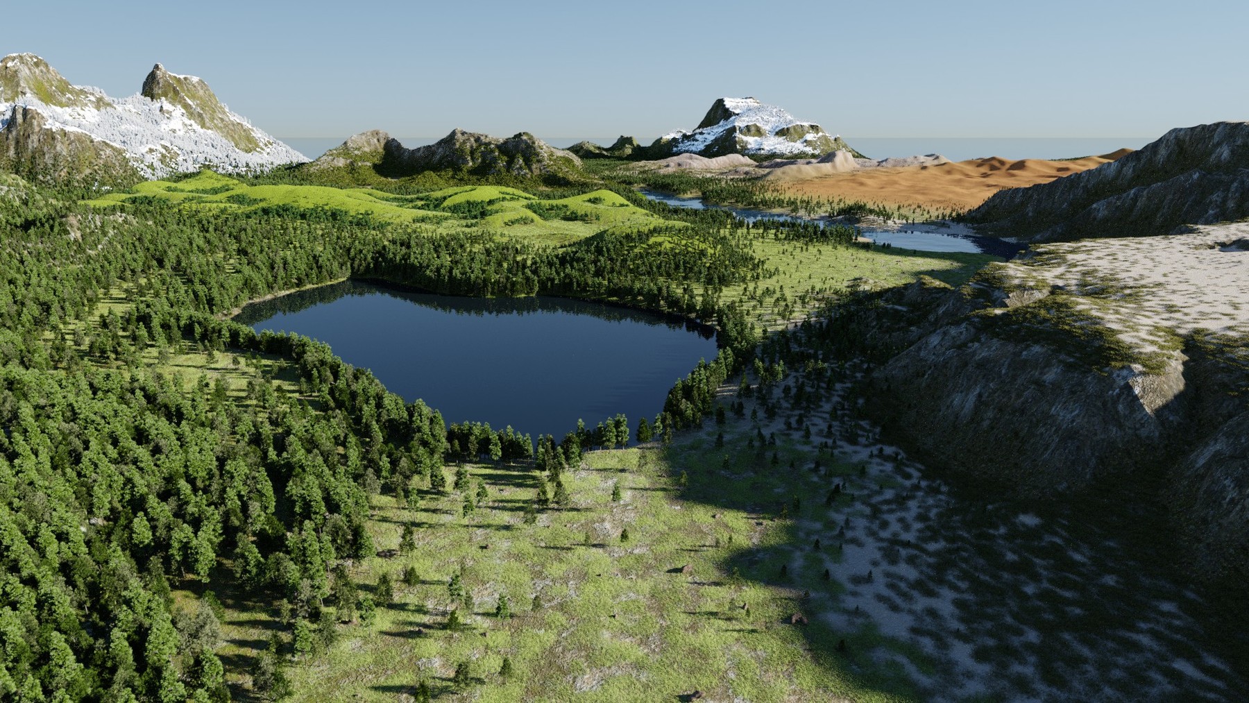 ArtStation - Map001 biomes in Blender | Game Assets