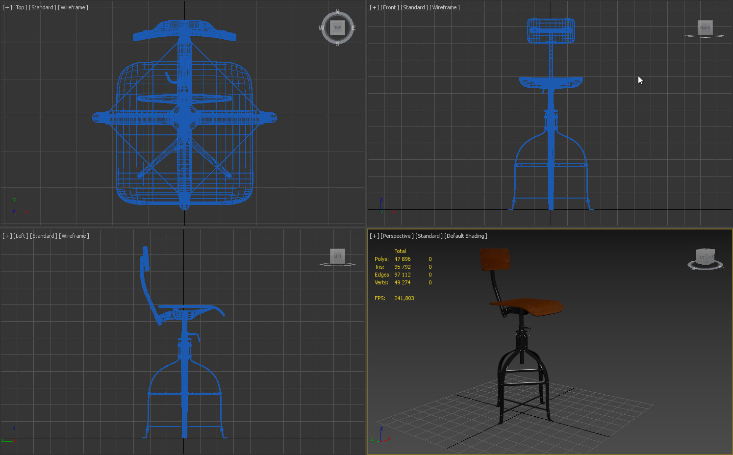 ArtStation - Rustic Drafting Chair | Resources