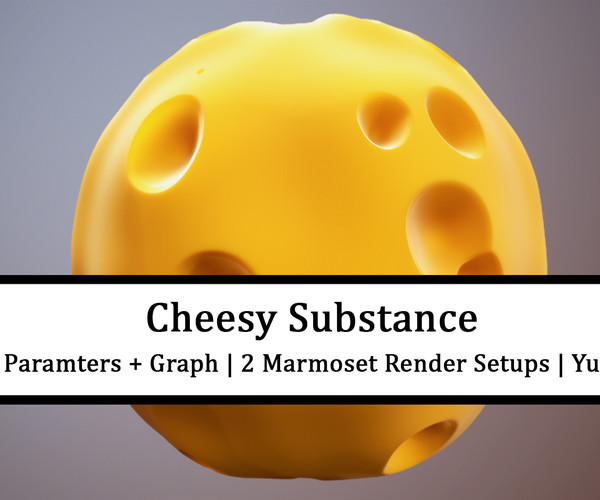 ArtStation - Cheese Substance + Render Setups | Game Assets