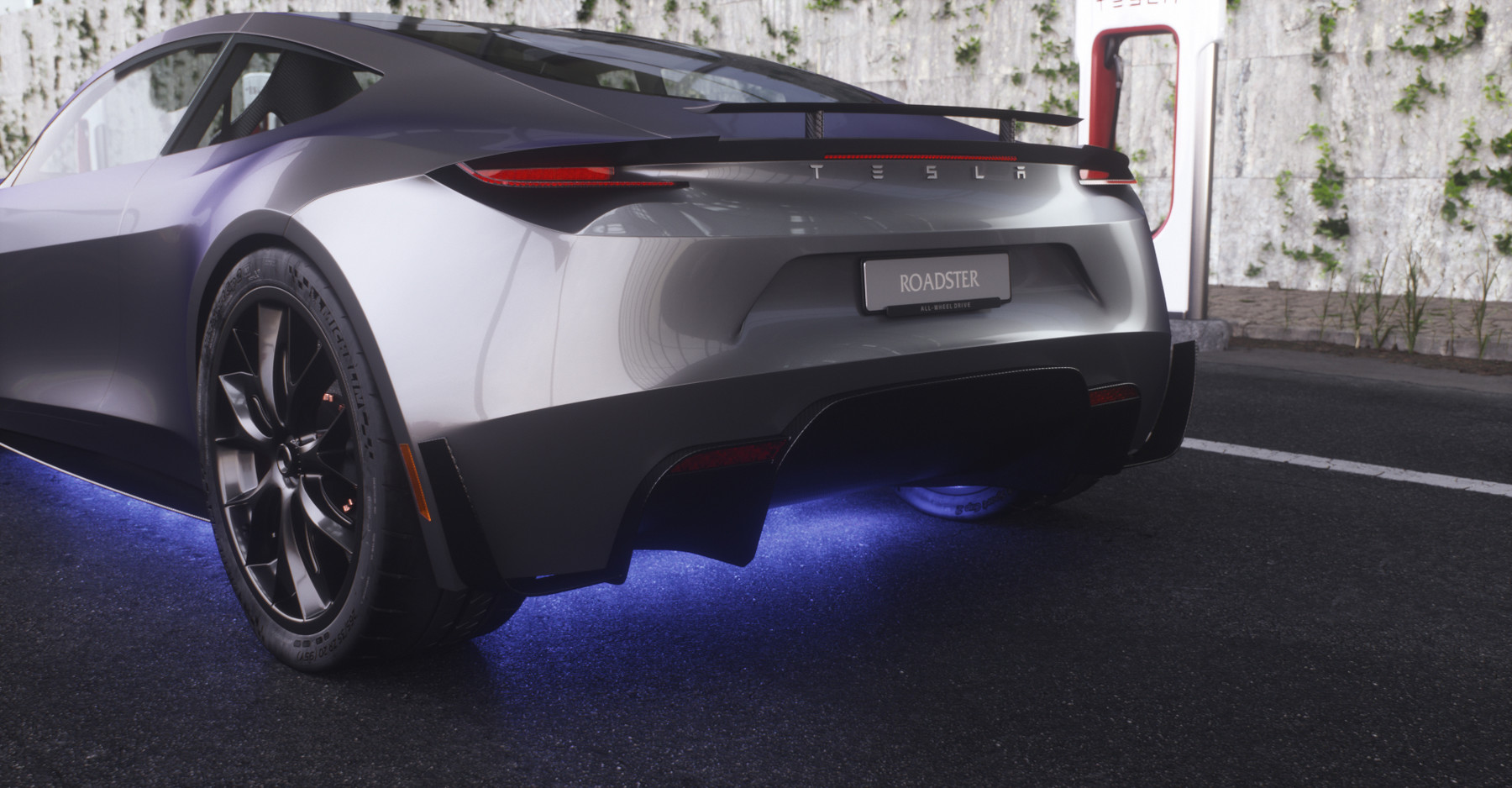 Velislav Slavov - Tesla Roadster Interior 3D Model & Physics Rig