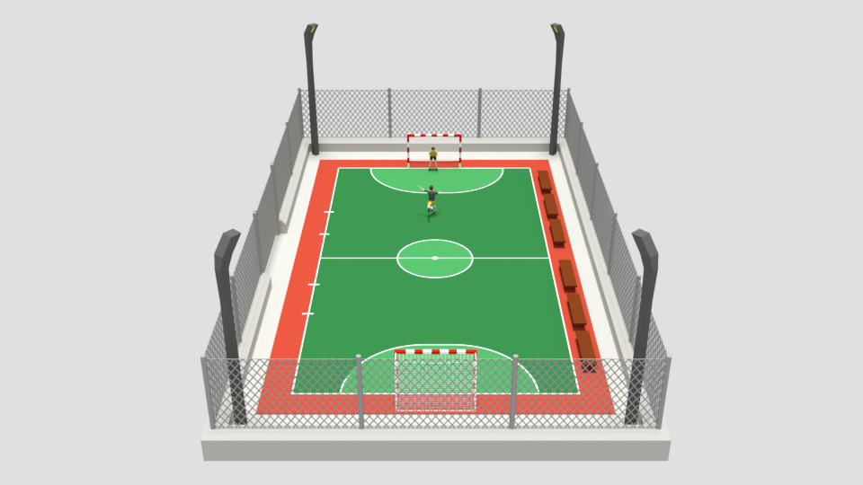 ArtStation - Cartoon Street Football Court | Resources