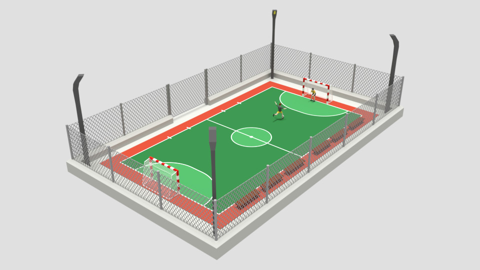 ArtStation - Cartoon Street Football Court | Resources