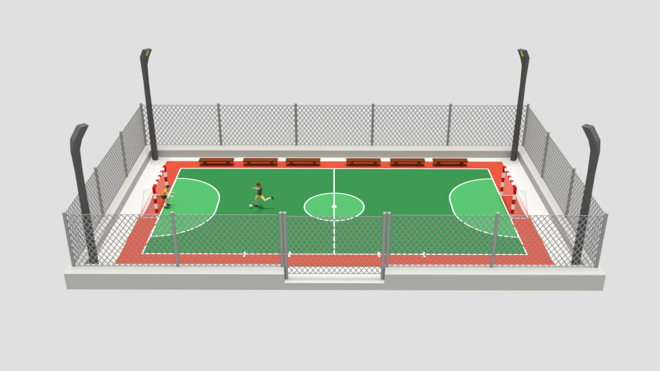 ArtStation - Cartoon Street Football Court | Resources