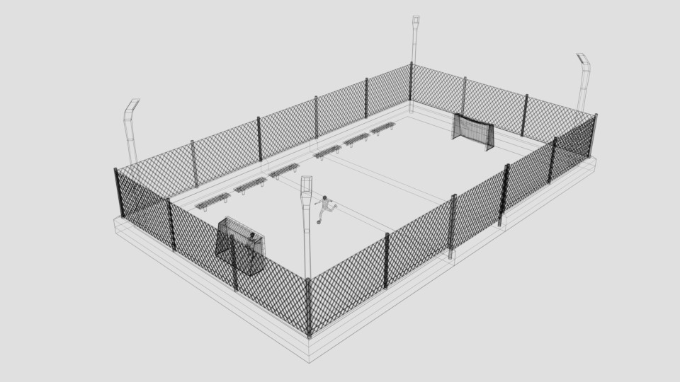ArtStation - Cartoon Street Football Court | Resources