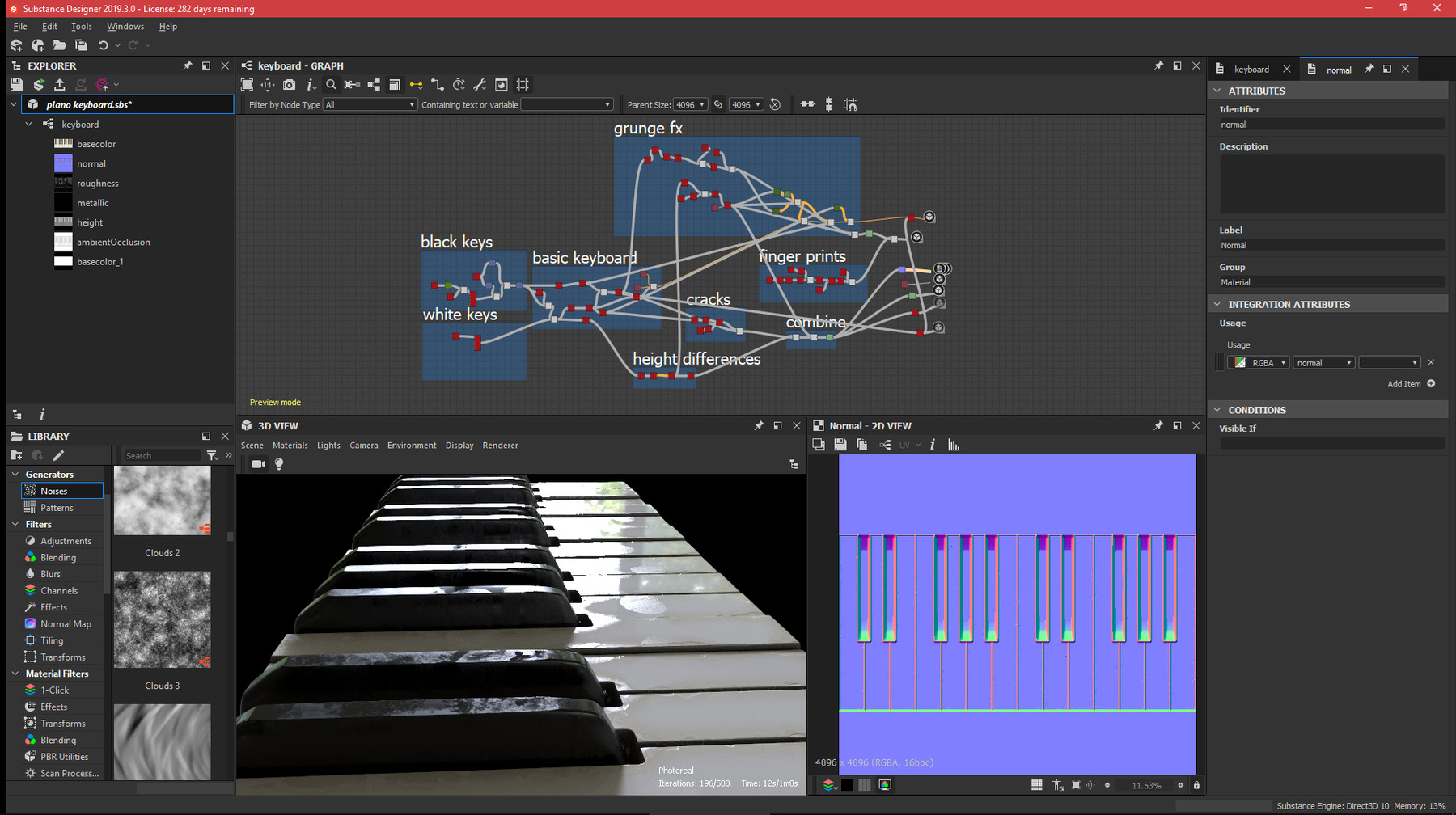 ArtStation - Piano Keys Material - %100 Substance Designer | Resources