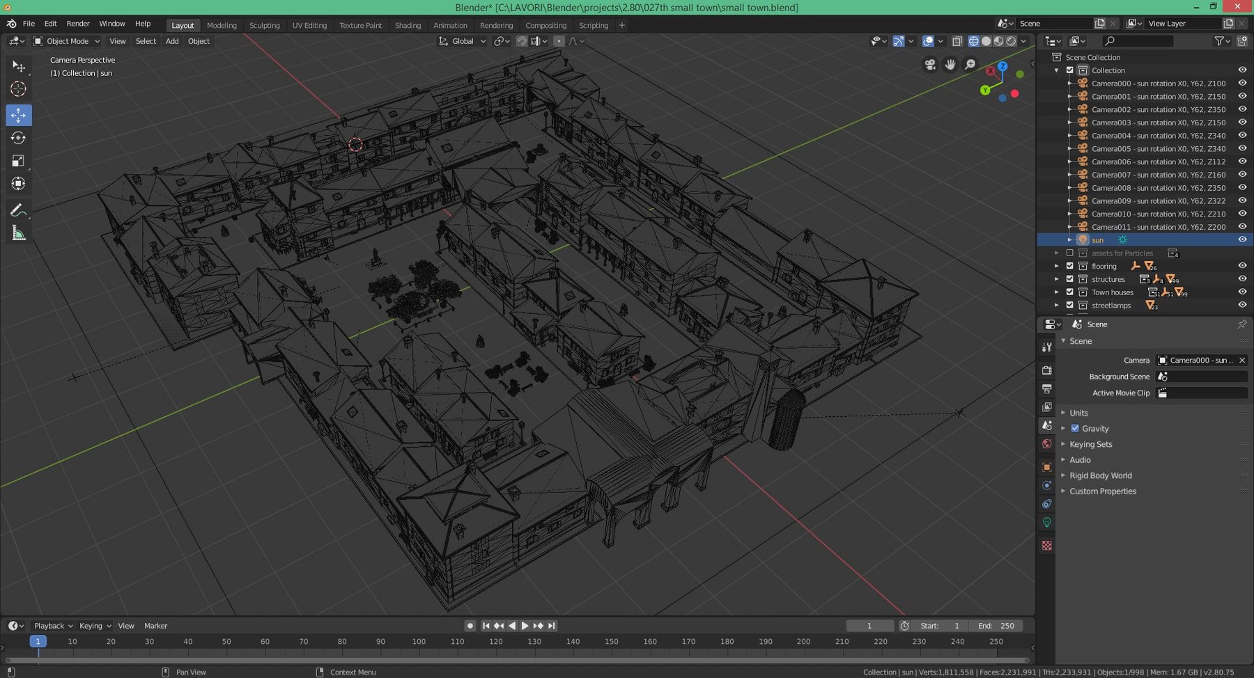 ArtStation - Small town in Blender | Game Assets
