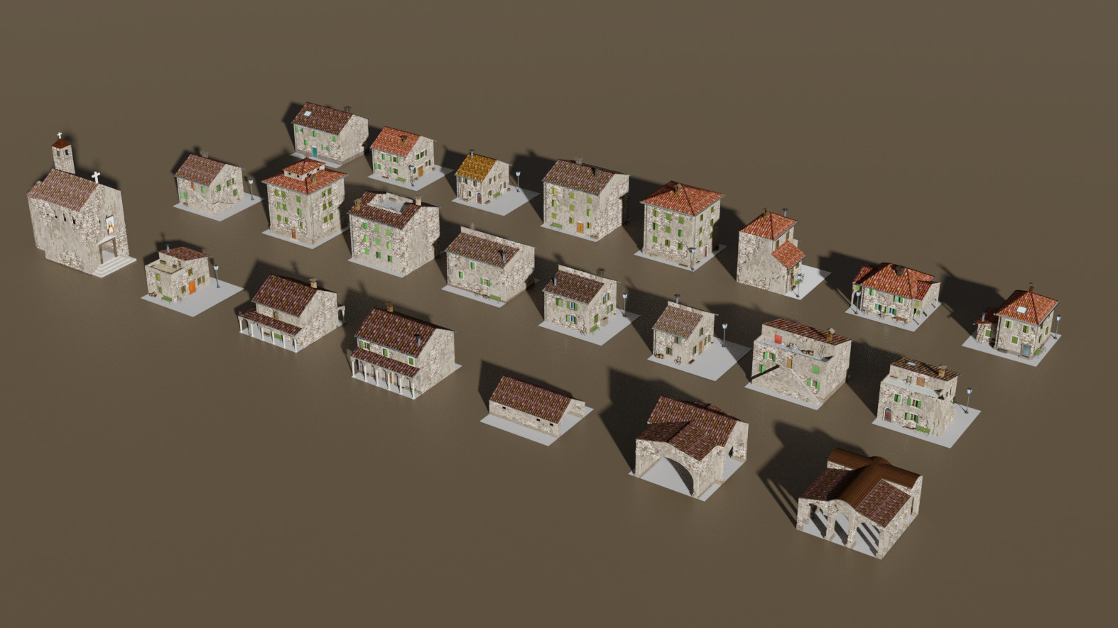ArtStation - Small town in Blender | Game Assets