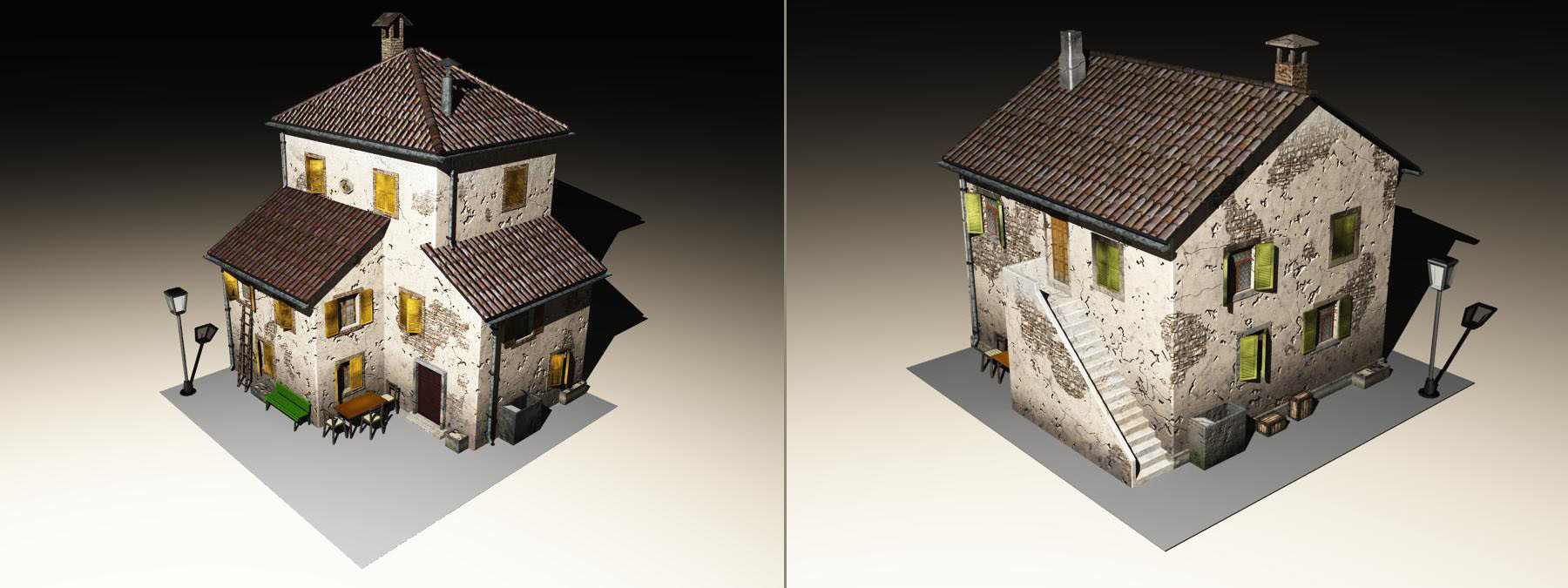 ArtStation - Small town in Blender | Game Assets