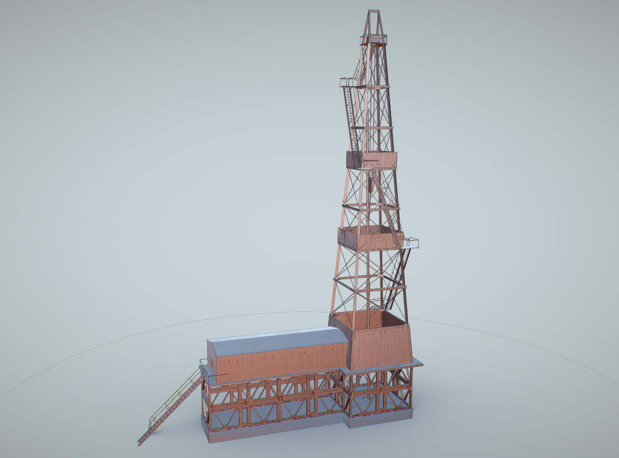 ArtStation - Oil Derrick | Resources