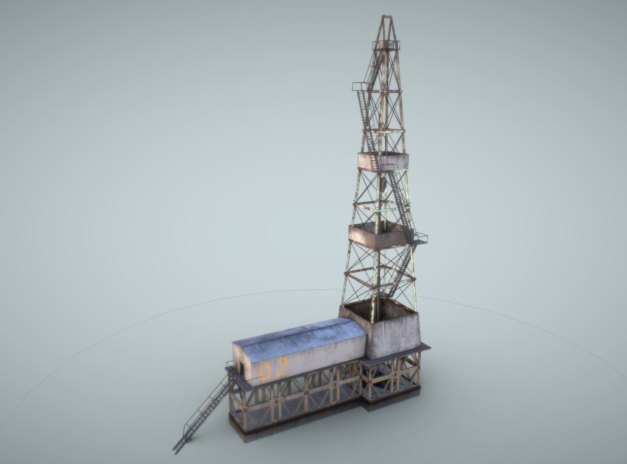 ArtStation - Oil Derrick | Resources