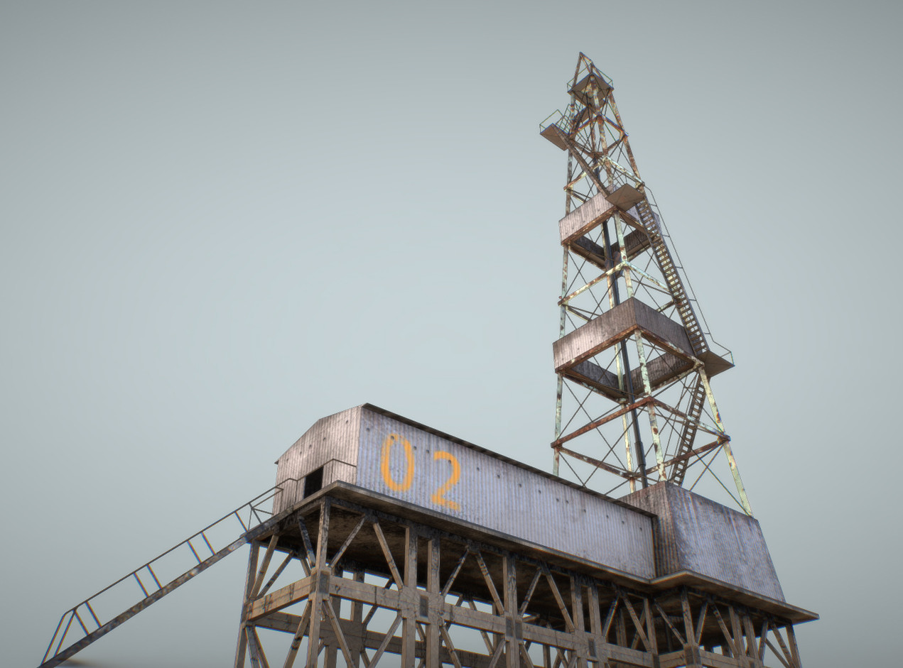 ArtStation - Oil Derrick | Resources