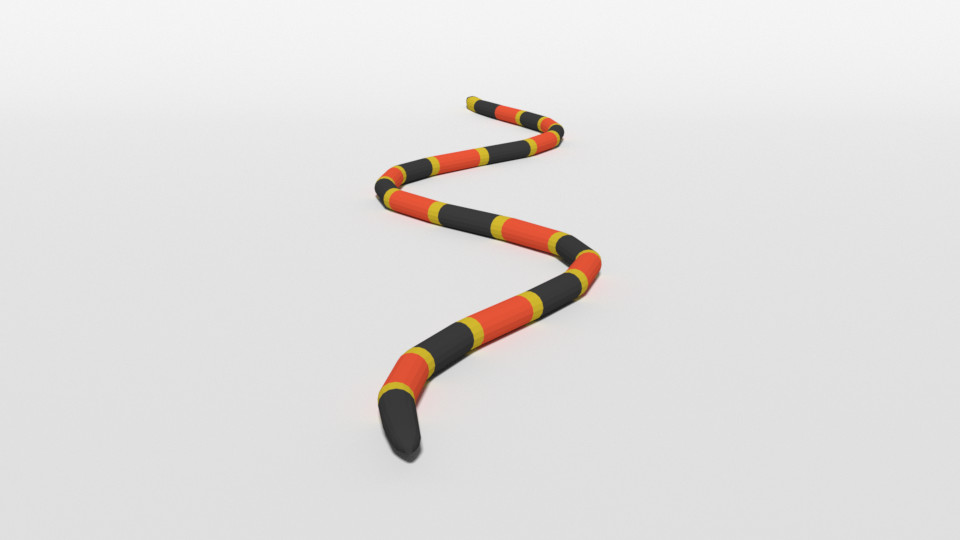 ArtStation - Low Poly Cartoon Coral Snake | Resources