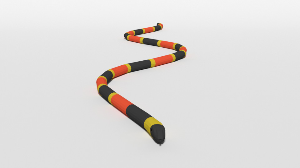 ArtStation - Low Poly Cartoon Coral Snake | Resources