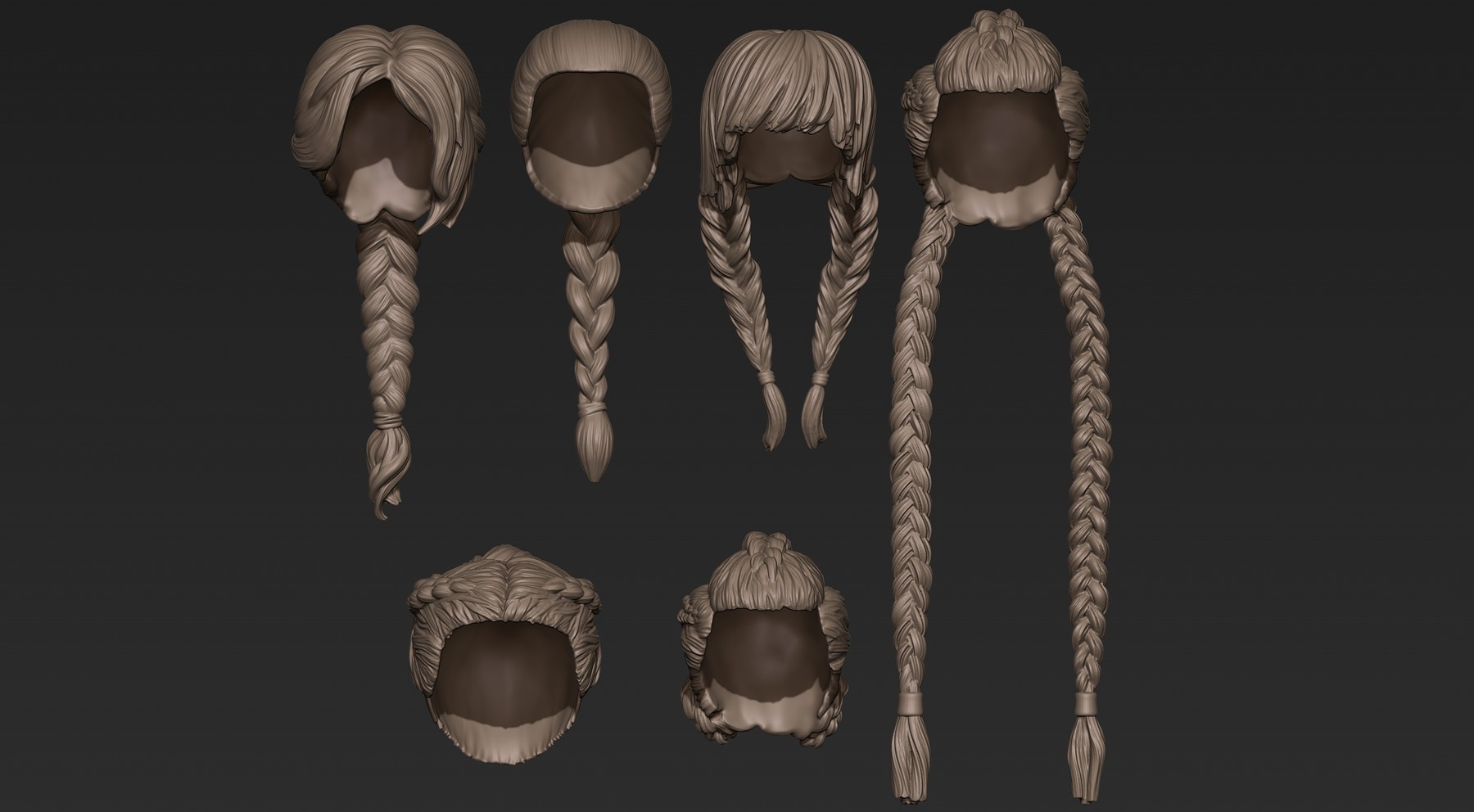 ArtStation - Female Hair Collection 1 | Resources