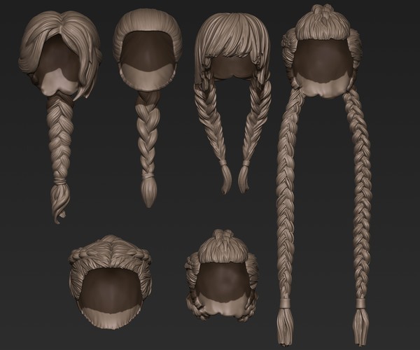 ArtStation - Female Hair Collection 1 | Resources