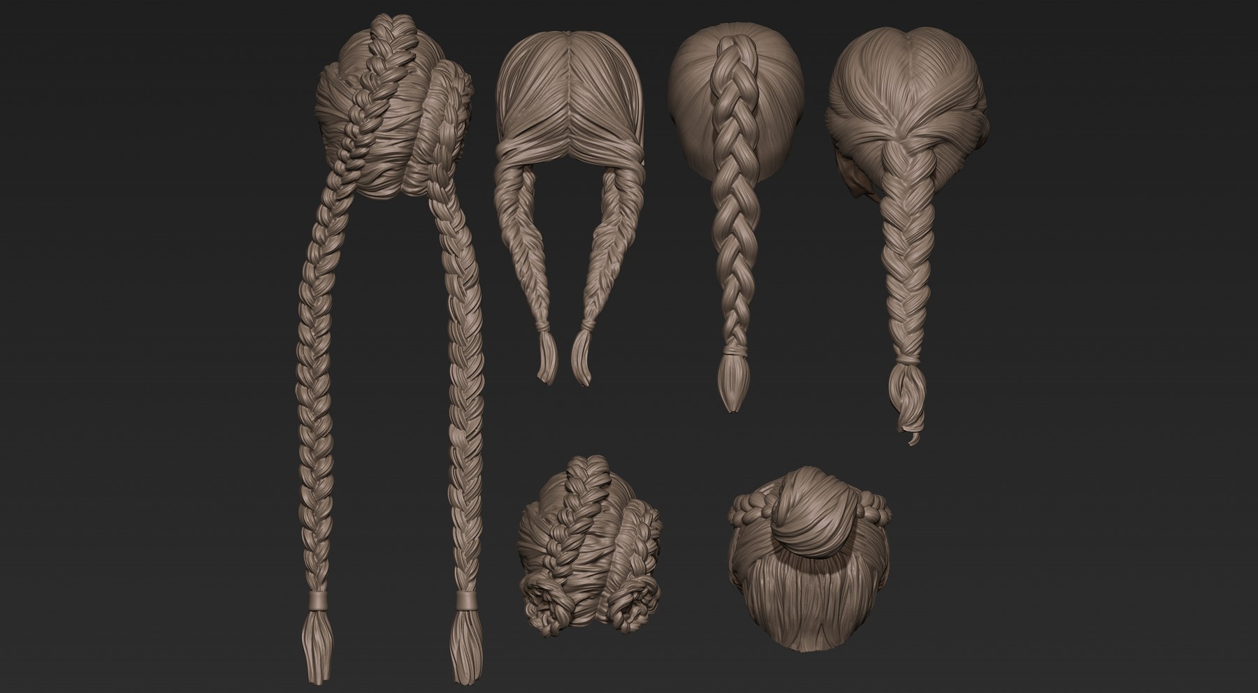 ArtStation - Female Hair Collection 1 | Resources