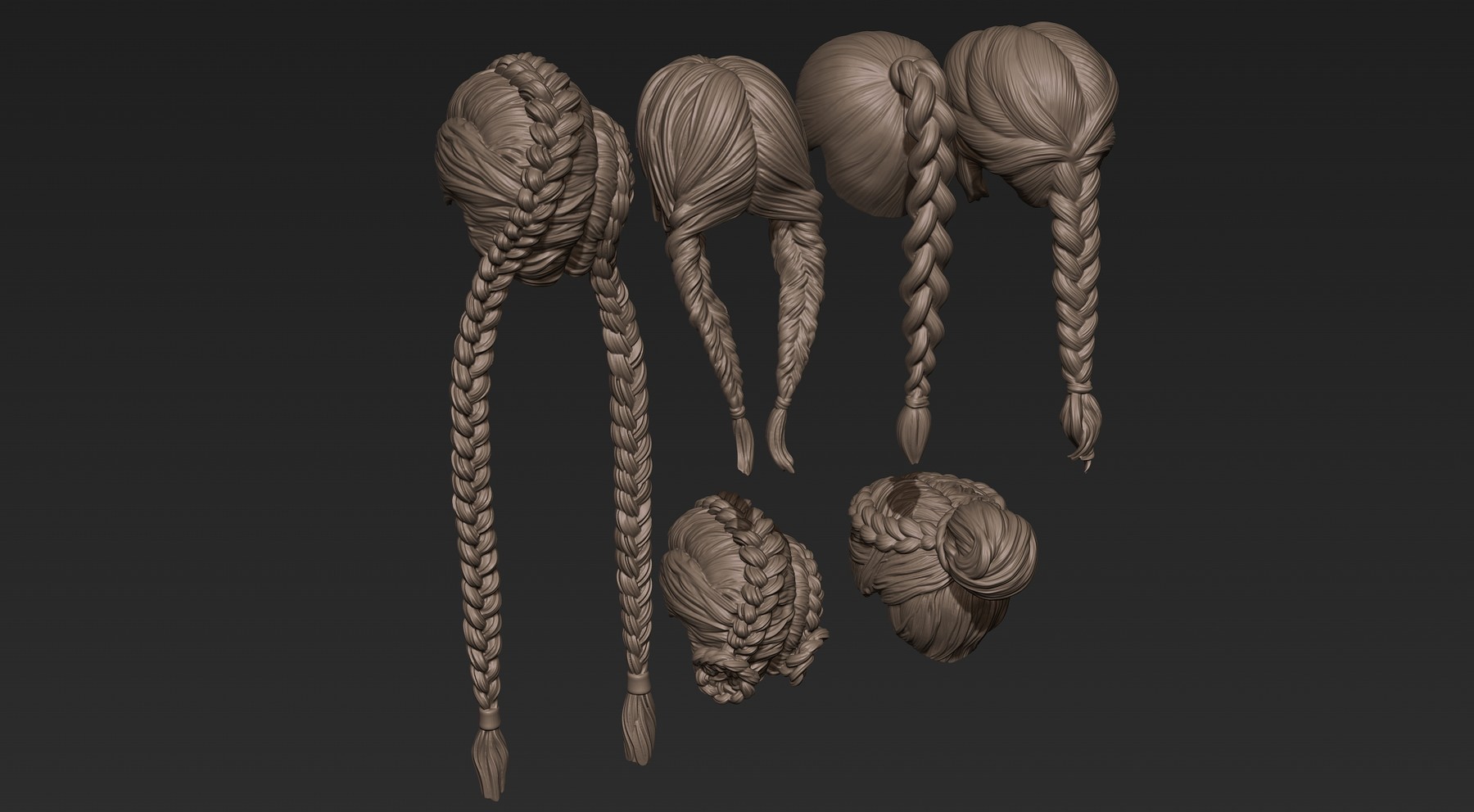 ArtStation - Female Hair Collection 1 | Resources