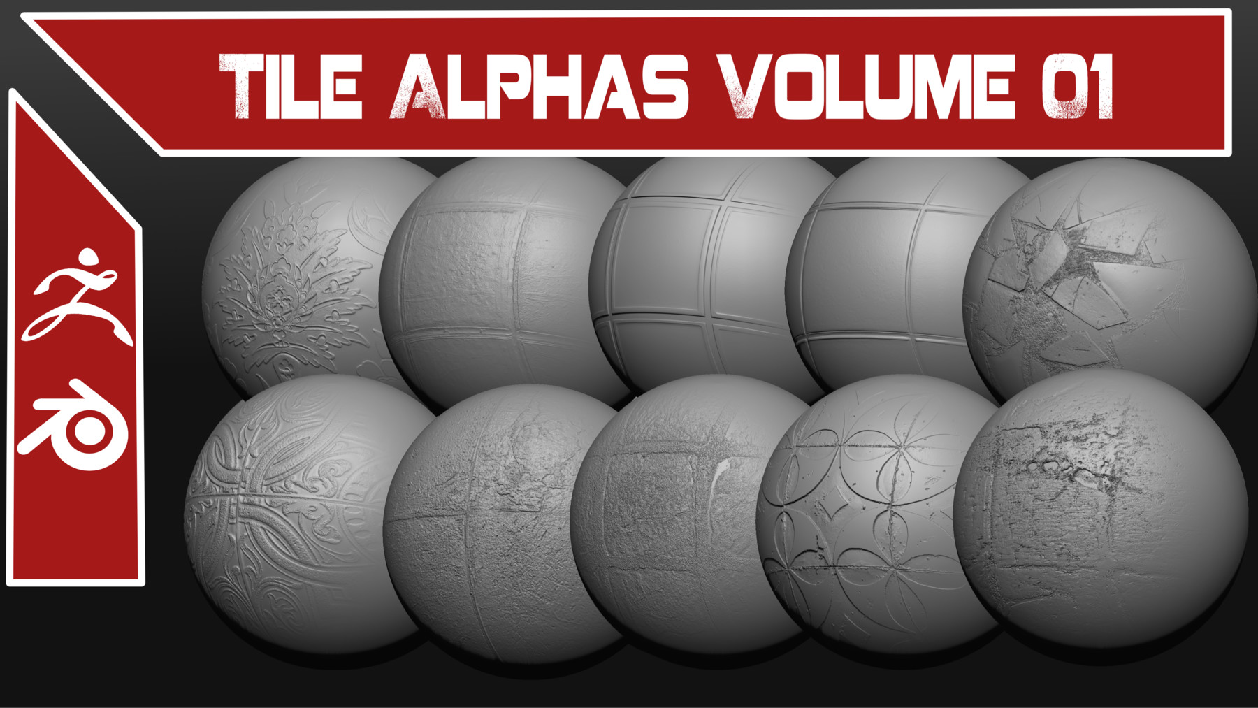 ArtStation - Tile Alphas Volume 01 | Brushes