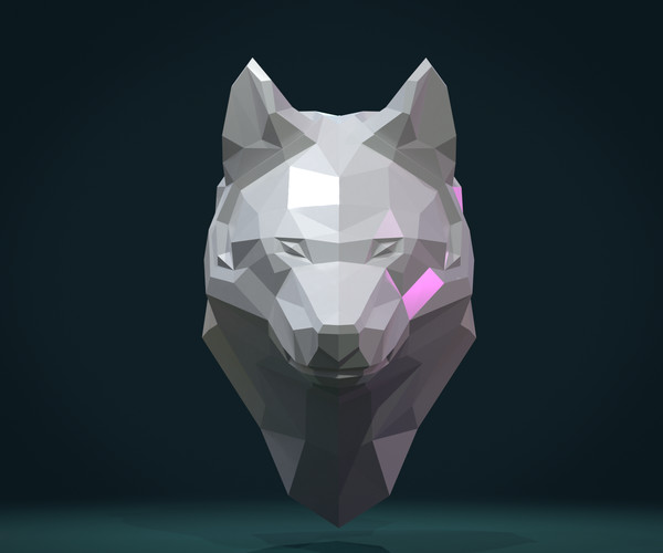 ArtStation - Low poly Wolf head | Resources