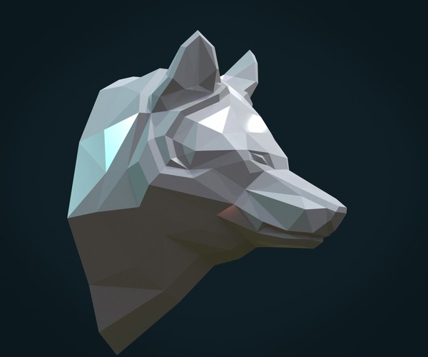 ArtStation - Low poly Wolf head | Resources