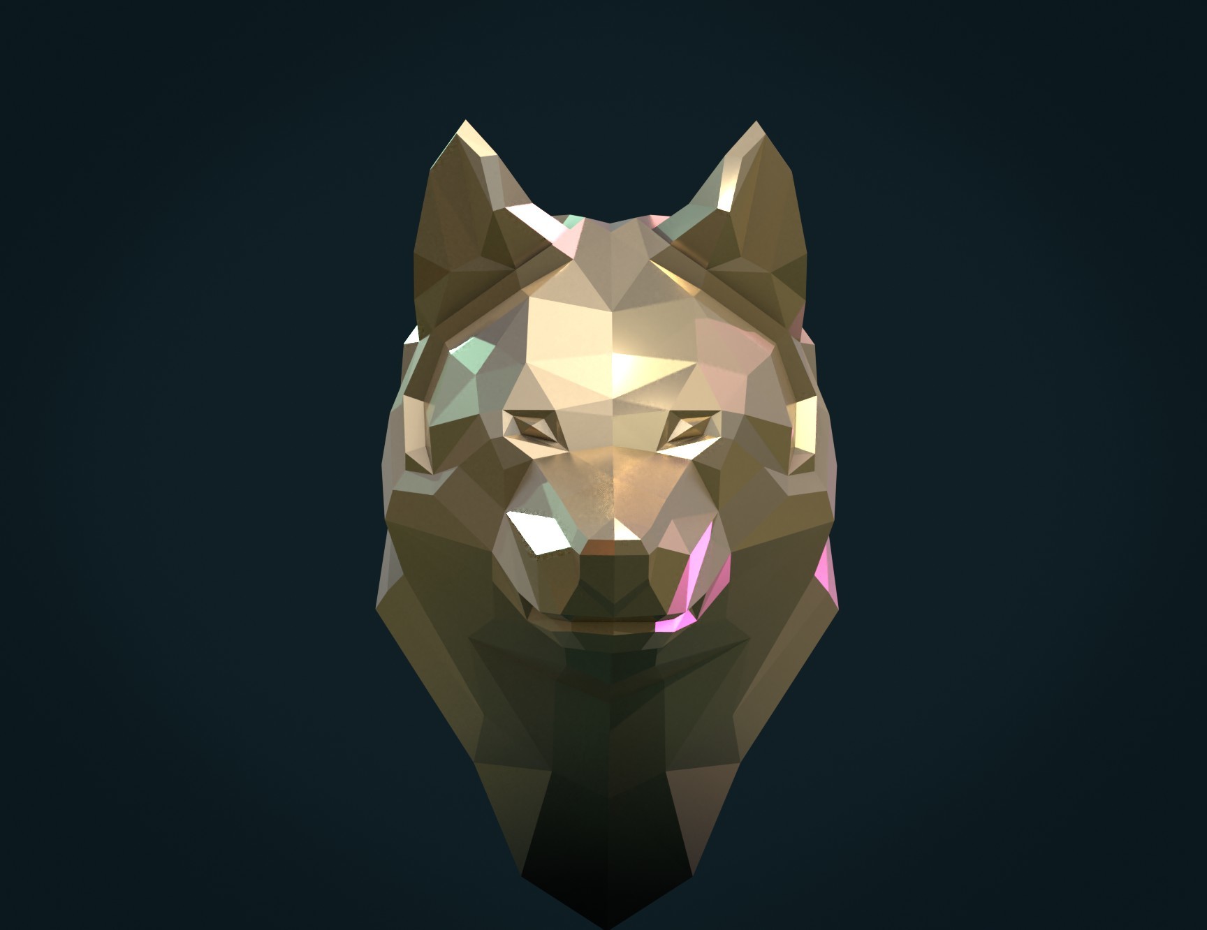 ArtStation - Low poly Wolf head | Resources
