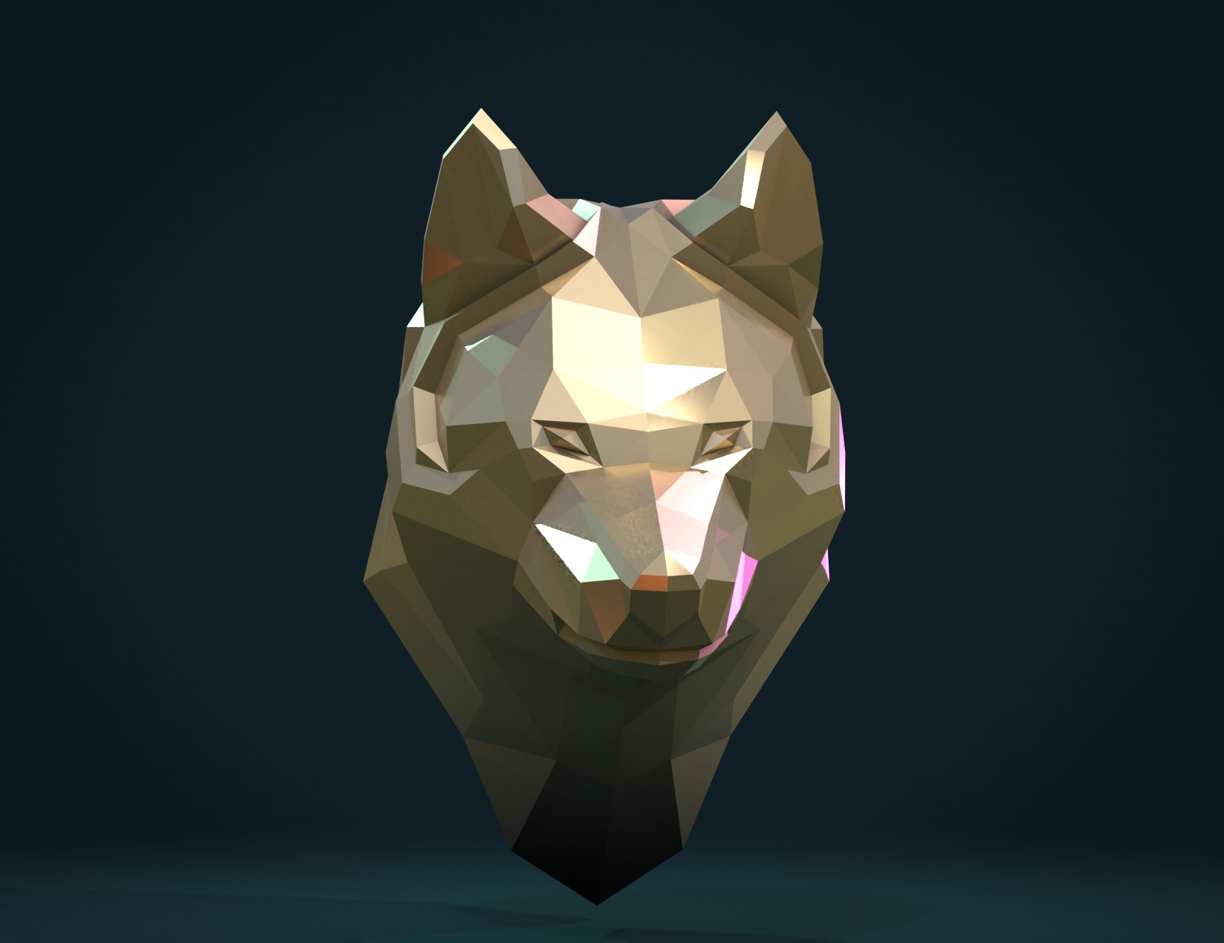 ArtStation - Low poly Wolf head | Resources