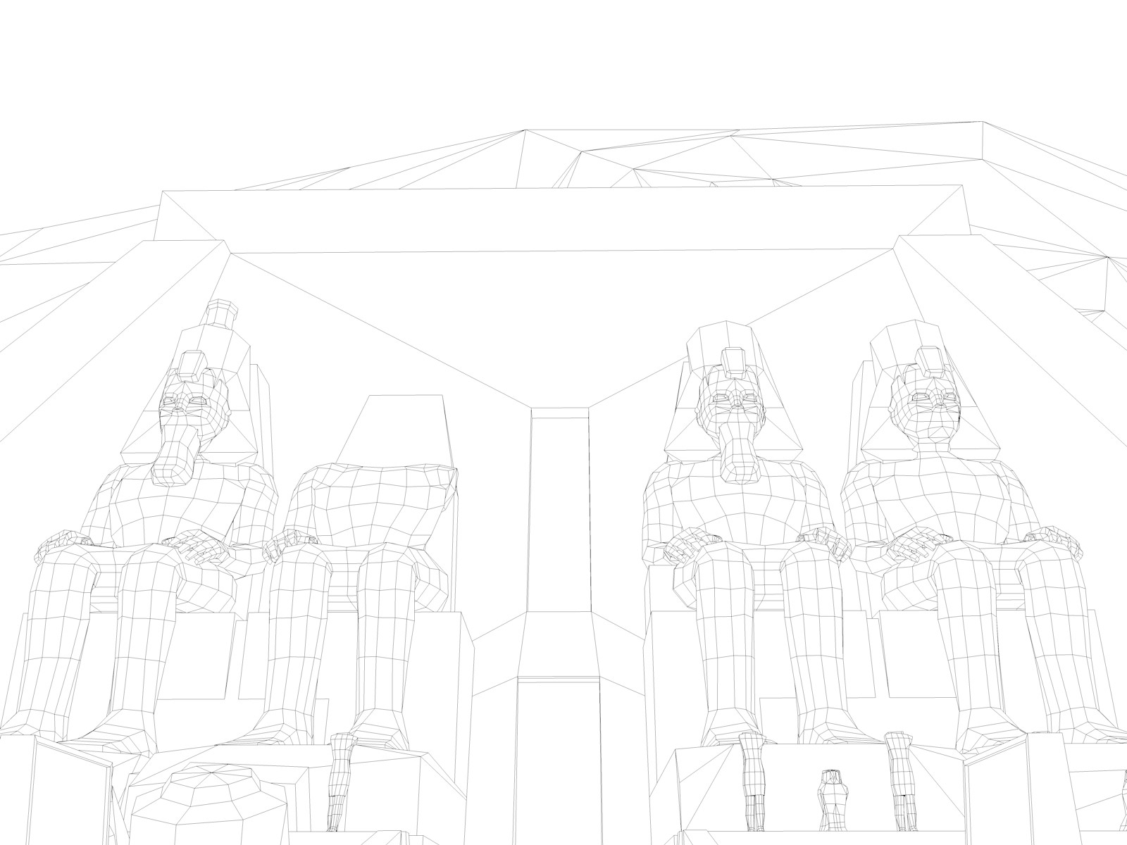 ArtStation - Cartoon Low Poly Abu Simbel Landmark | Resources