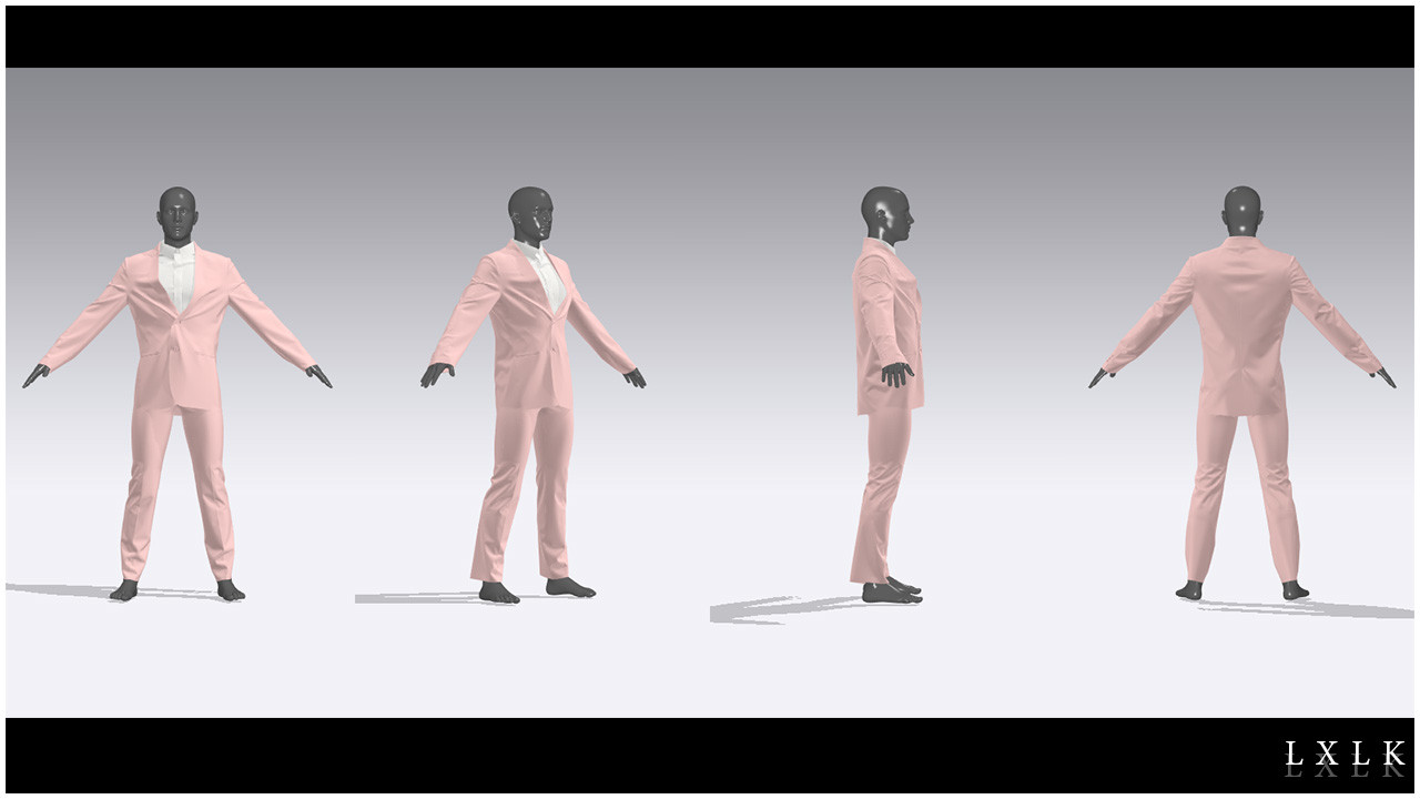 ArtStation - Men’s formal suit | Game Assets