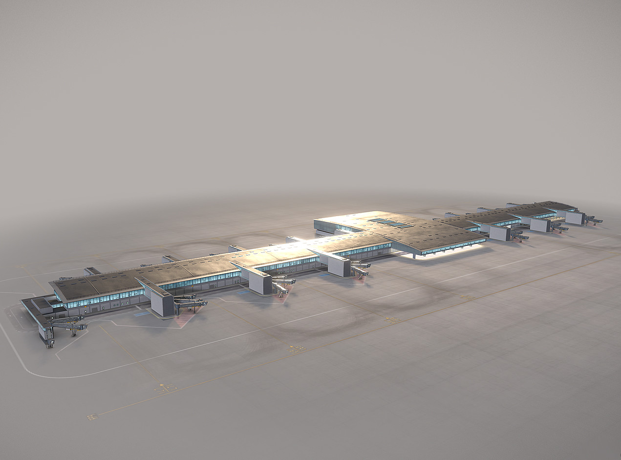 ArtStation - Airport Terminal Satellite4 LFPG | Resources