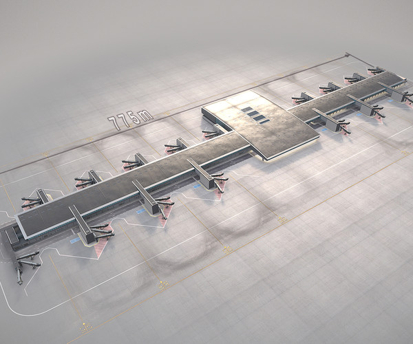 ArtStation - Airport Terminal Satellite4 LFPG | Resources