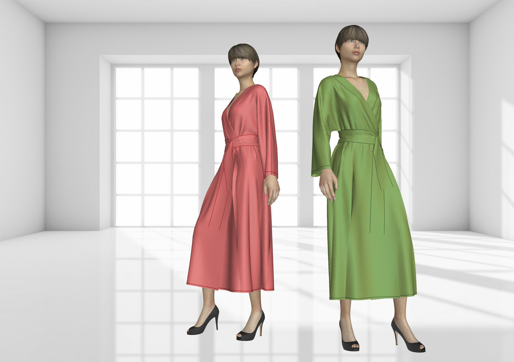 ArtStation - -Marvelous design dress robe-