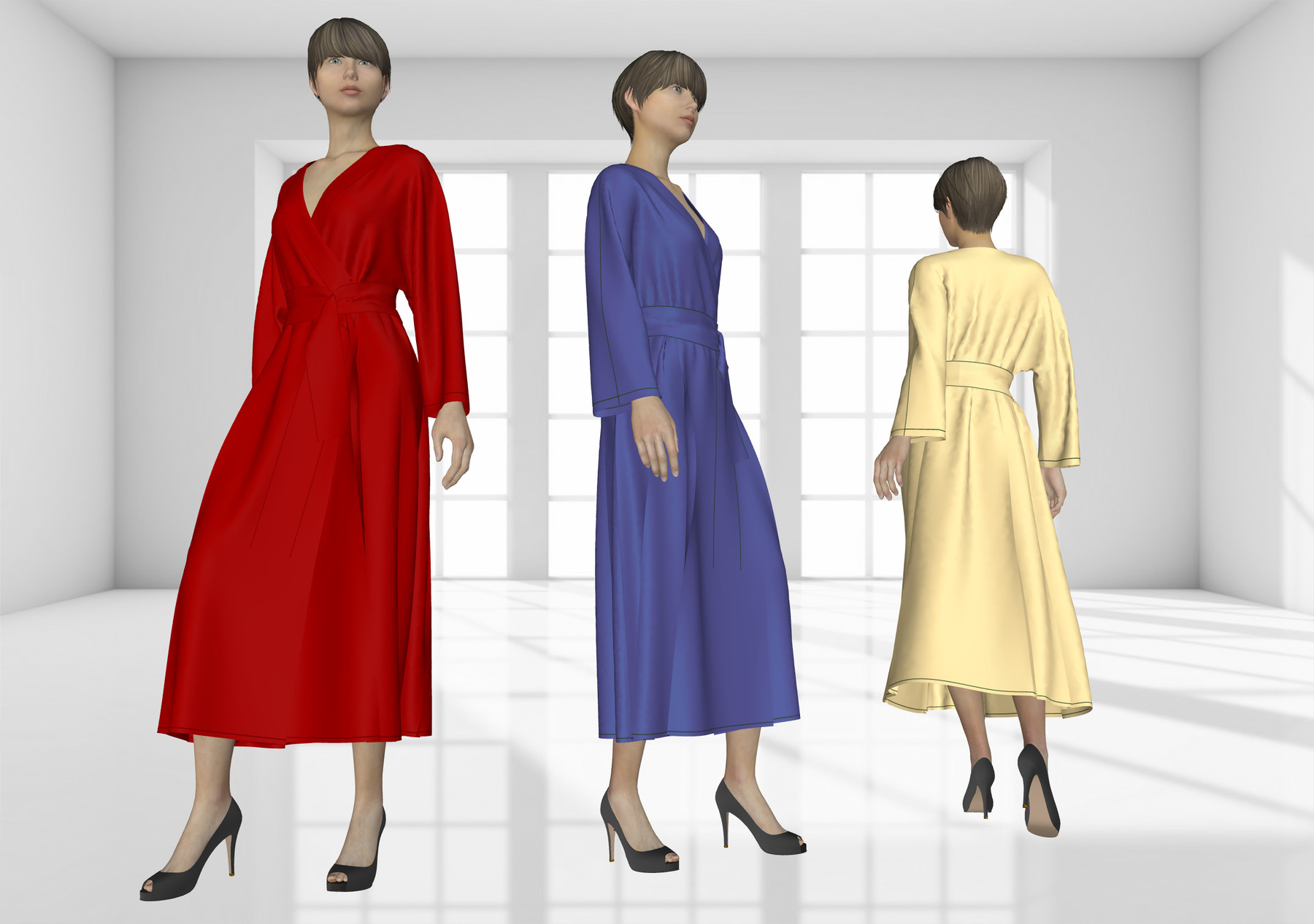 ArtStation - -Marvelous design dress robe-