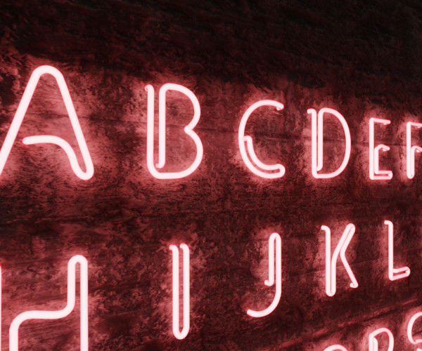 ArtStation - Neon letters and numbers | Resources