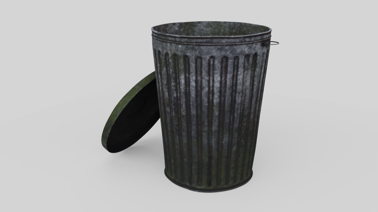 ArtStation - Dustbin 3 Textured Old | Game Assets