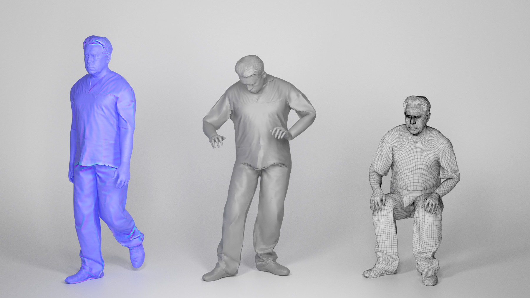 ArtStation - Animated surgical doctor male: walking, working, sitting ...