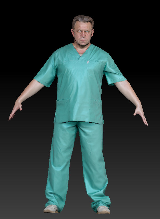 ArtStation - Animated surgical doctor male: walking, working, sitting ...