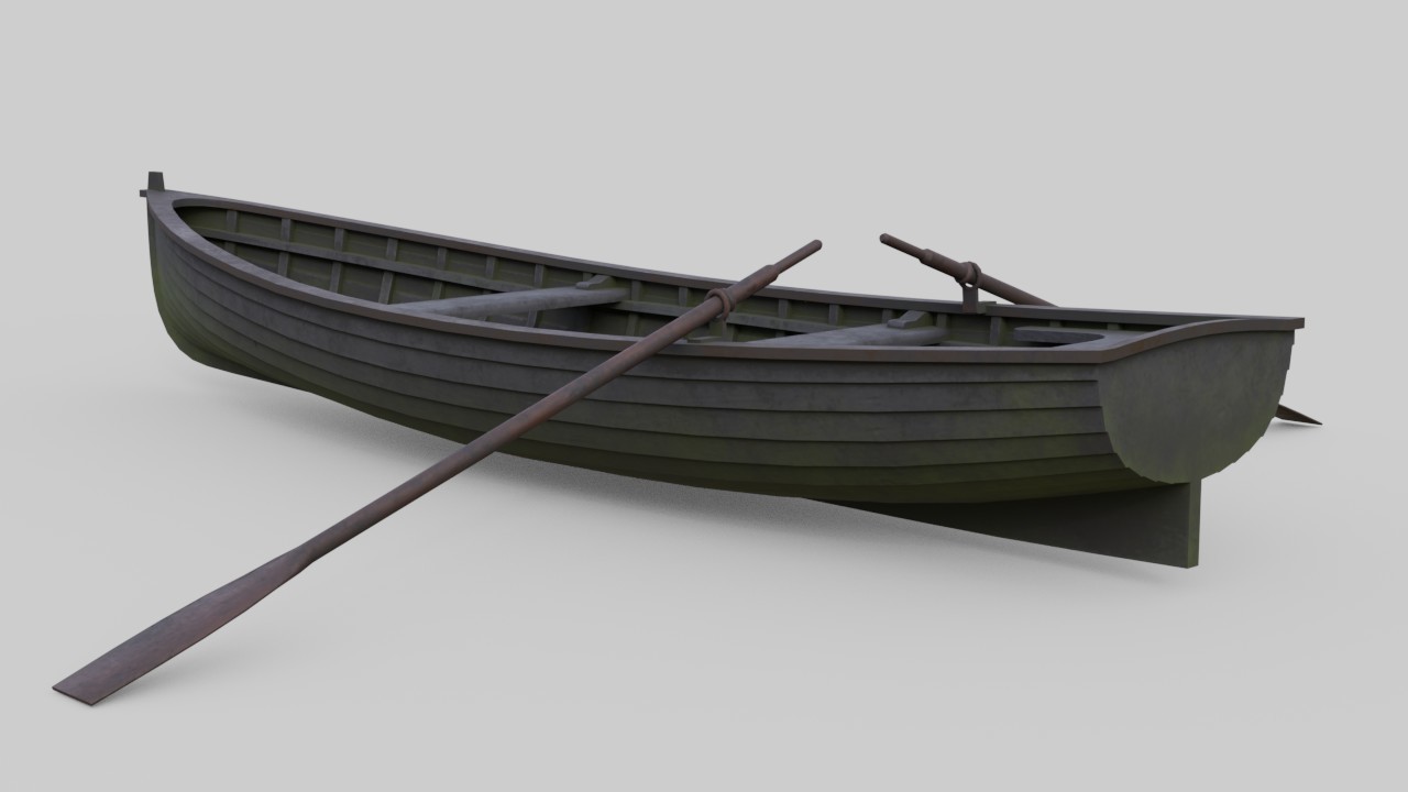 ArtStation - Rowboat 1A | Game Assets
