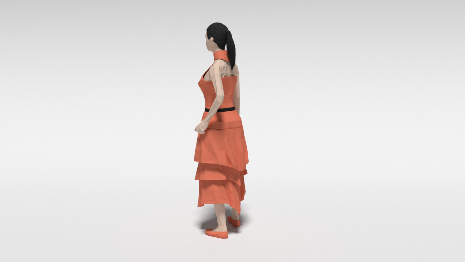 ArtStation - Low Poly Long Dress Woman | Resources