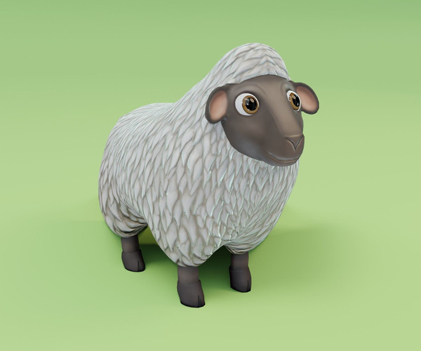 ArtStation - Cartoon Sheep 3D Model | Game Assets