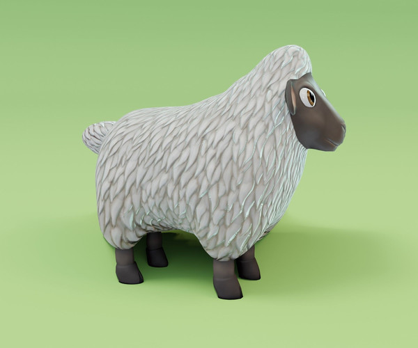 ArtStation - Cartoon Sheep 3D Model | Game Assets