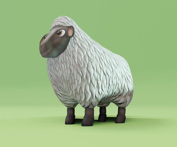 ArtStation - Cartoon Sheep 3D Model | Game Assets