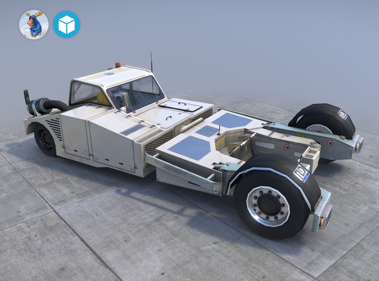 ArtStation - Towbarless Aircraft Tractors LTD TPX-200-S | Resources