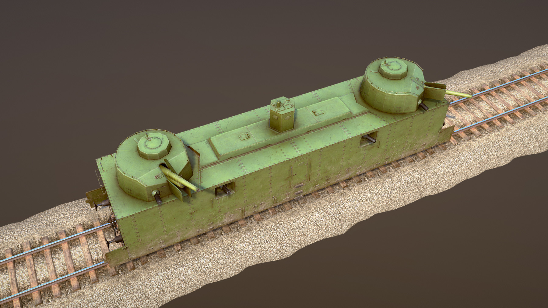 ArtStation - Armored Train PL-37 Railway Light Artillery Wagon | Resources