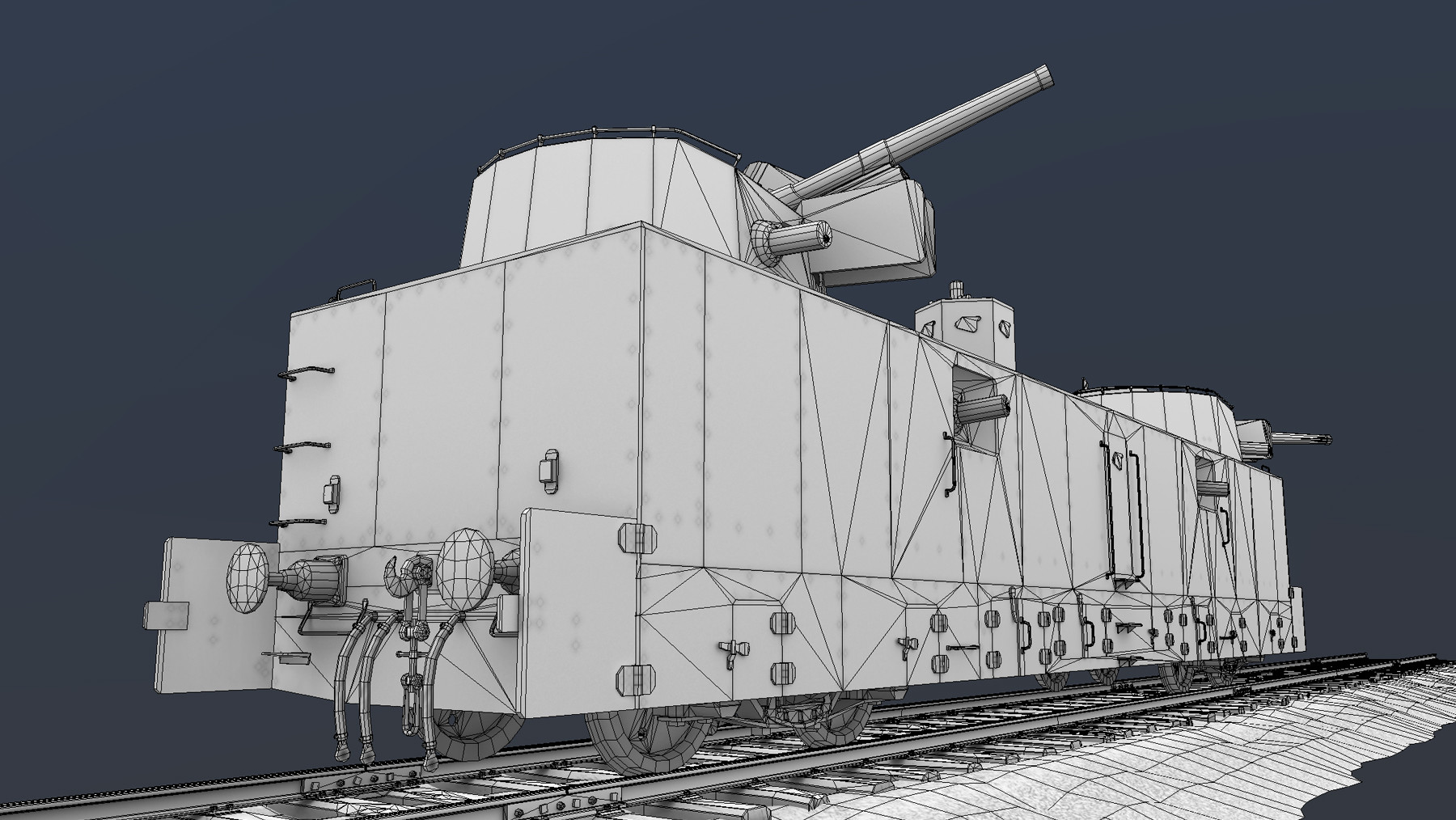 ArtStation - Armored Train PL-37 Railway Light Artillery Wagon | Resources