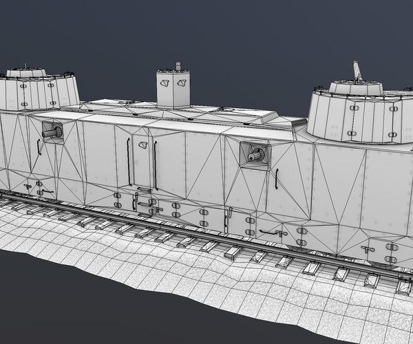 ArtStation - Armored Train PL-37 Railway Light Artillery Wagon | Resources