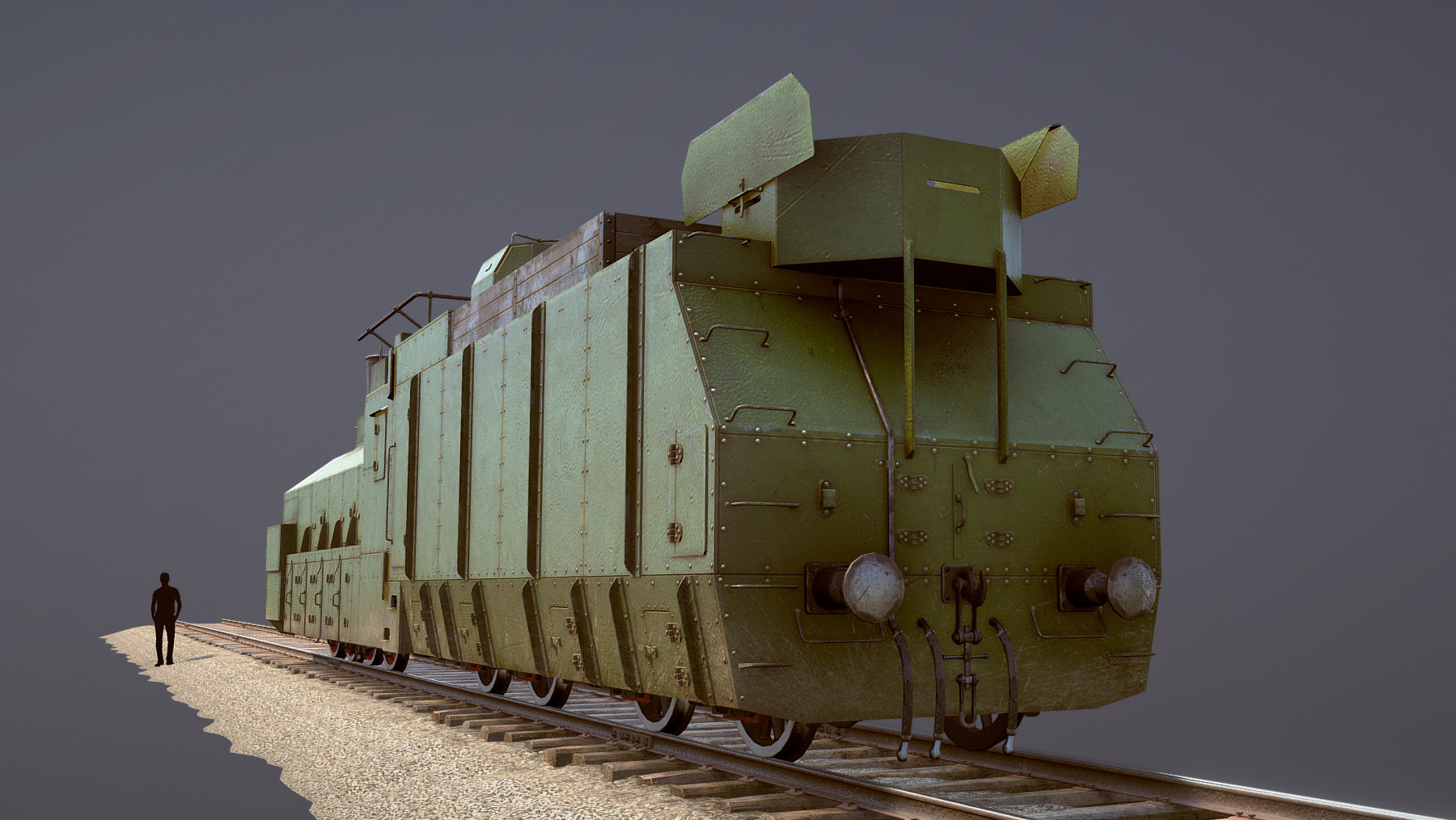 ArtStation - Armored Train PR-35 Locomotive | Resources